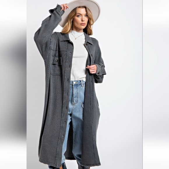 easel | Jackets & Coats | Nwt Easel Shirt Dress Shacket L | Poshmark